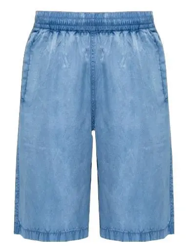DIESEL® Elastic Waist Shorts With Two Side Pockets - Blue