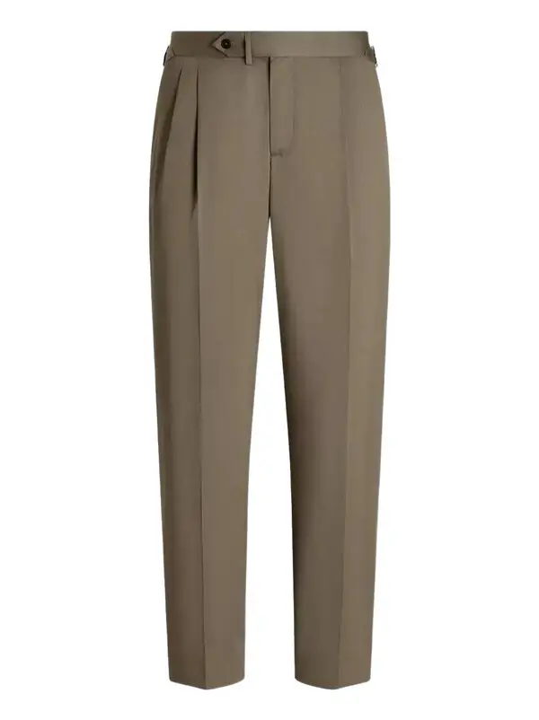 Dolce & Gabbana Pleated Gabardine Trousers - Brown