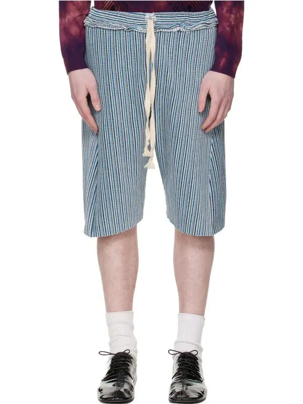 EDWARD CUMING Striped Shorts - Gray