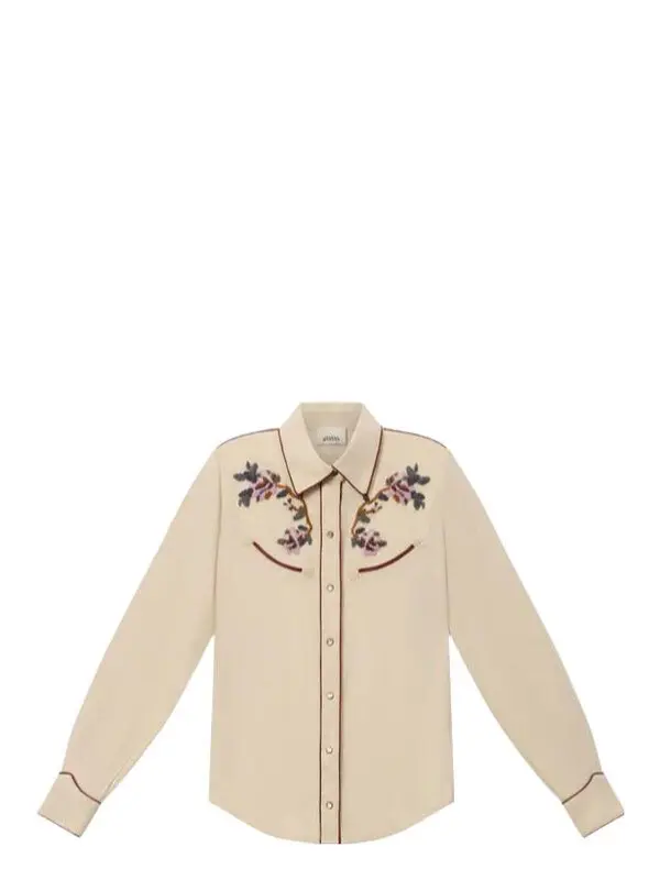 Isabel Marant Étoile Yzea Embroidered Shirt - Nude