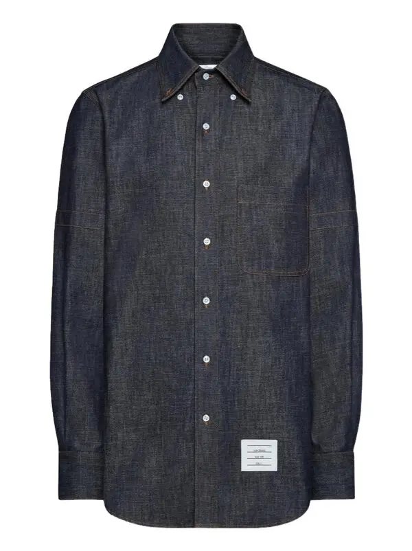 Thom Browne Denim Shirt - Navy Blue