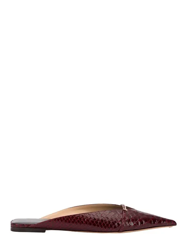 TOM FORD Embossed Pointed Toe Flat Mules - Multicolor