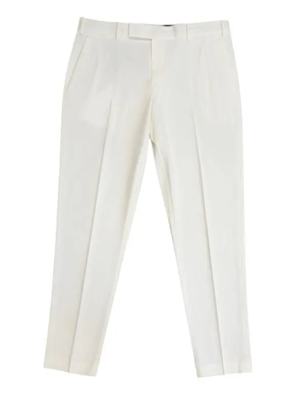 PT TORINO Tailored Trousers With Belt Loops - White