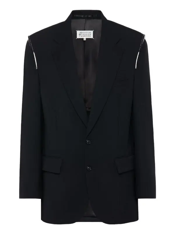 MAISON MARGIELA Single-breasted Tailored Blazer - Black