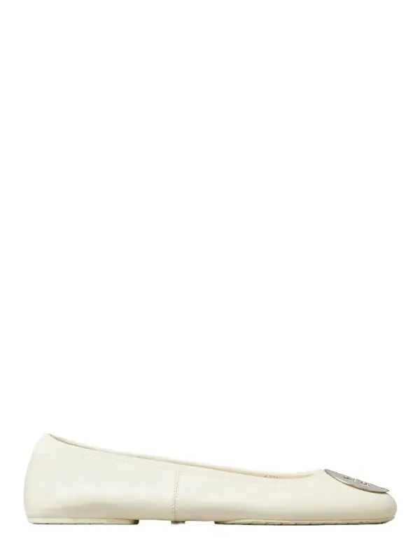 Tory Burch Logo Plaque Flat - White