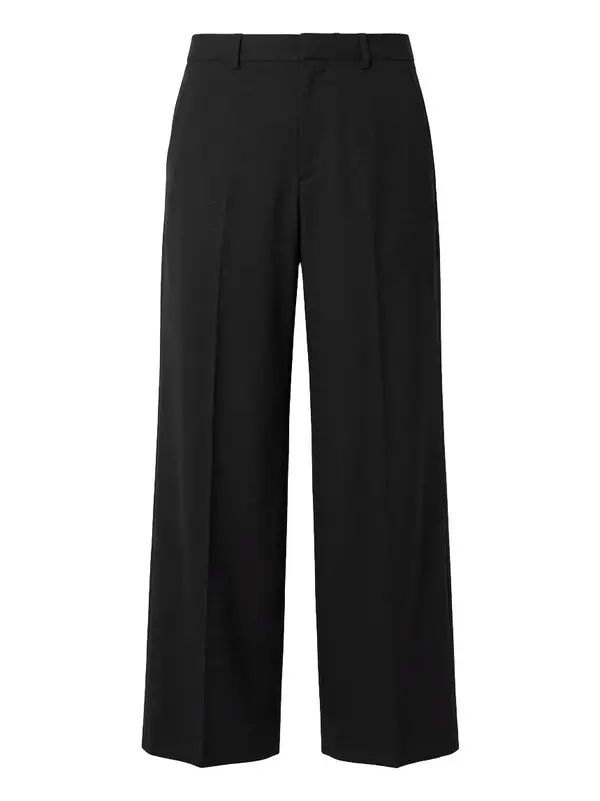 Gucci Wool Pants With Embroidery - Black