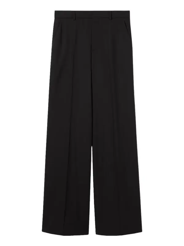 Gucci Wool Pants With Embroidery - Black