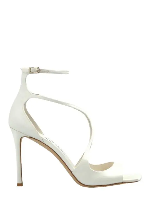 JIMMY CHOO Azia 95 Ankle-strapped Sandals - Ivory