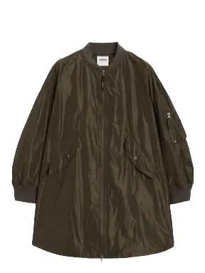 Aspesi Long Sleeve Zip-up Coat - Black