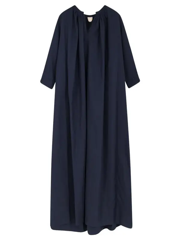 Aspesi Gathered V-neck Dress - Black