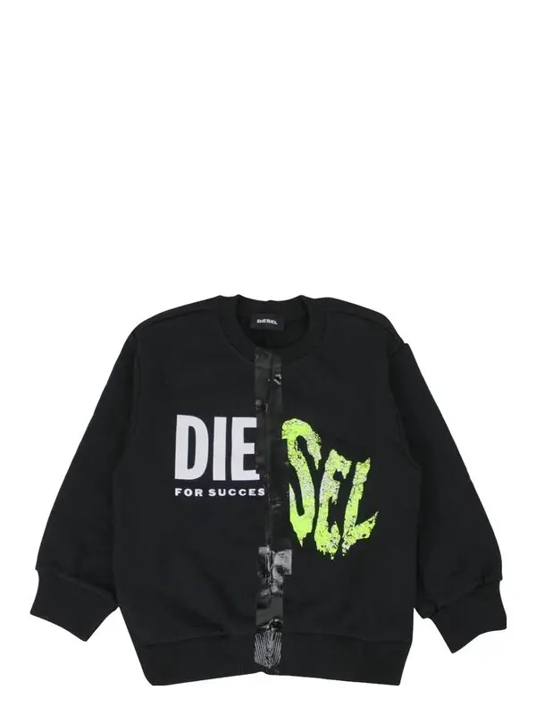 DIESEL® Logo Graphic Pullover - Black