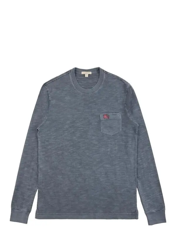 Burberry Logo Long-sleeved T-shirt - Gray