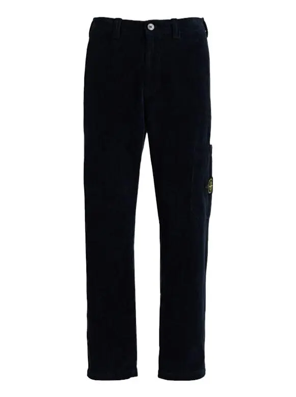 Stone Island Cotton Corduroy Cargo Pants - Black