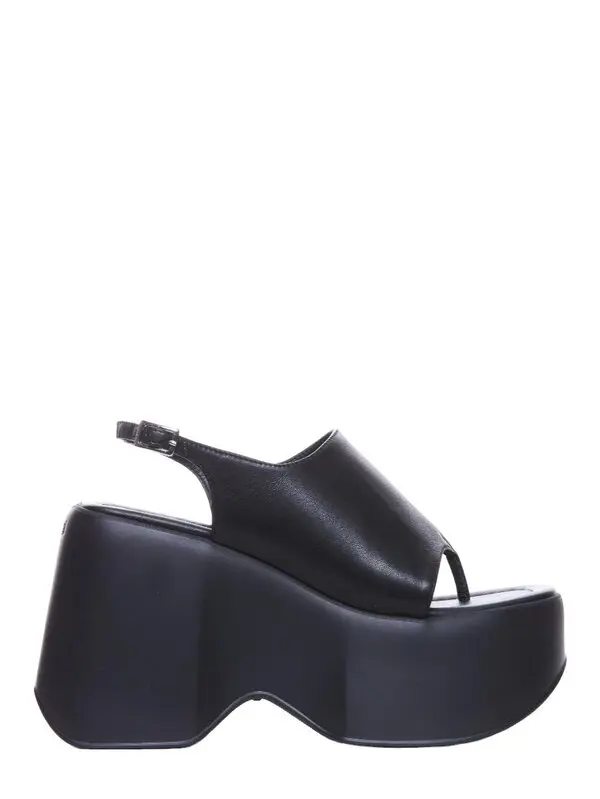 VIC MATIE Sensory Platform Heeled Sandals - Black