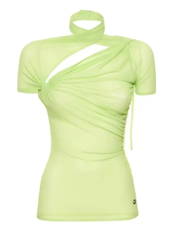 Coperni Asymmetrical Draped Top - Yellow