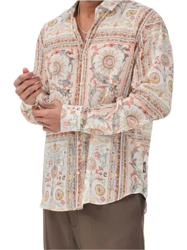 Just Cavalli Long-sleeve Shirt With Ornamental Print - Multicolored