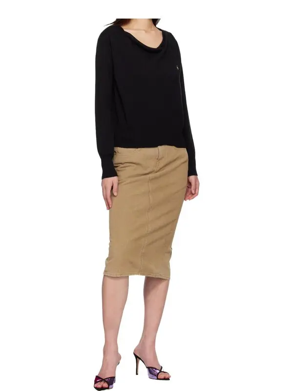 VIVIENNE WESTWOOD Orb Logo Knitted Sweater - Black
