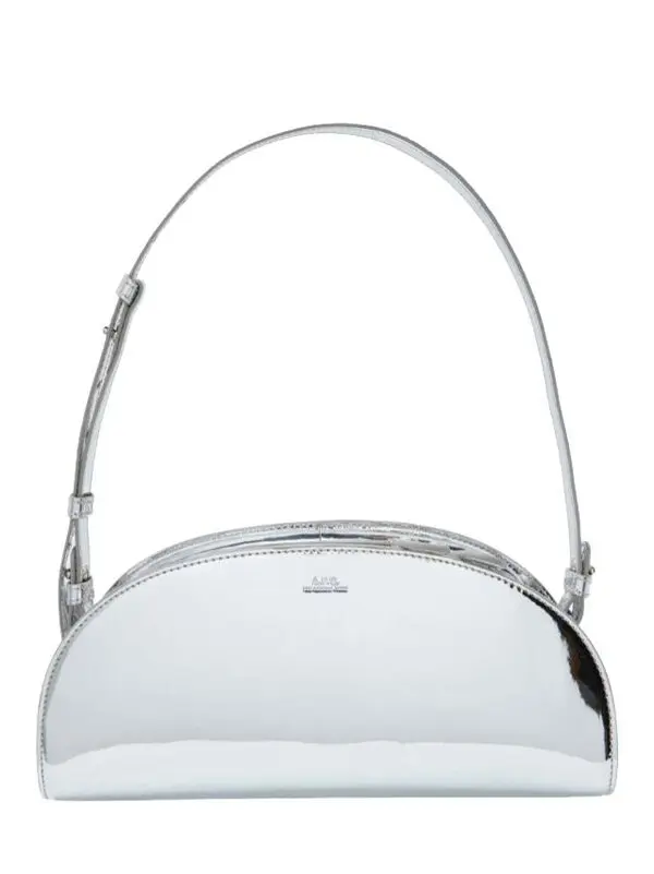 A.p.c. Demi-lune Logo Detail Shoulder Bag - Argent