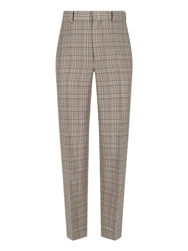 Auralee Check Tailored Pants - Gray