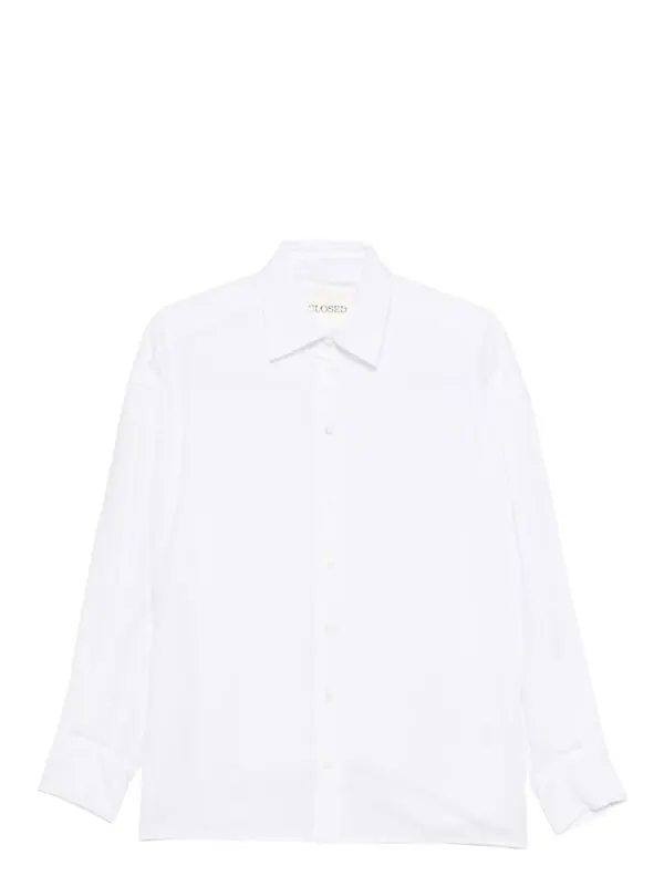 Closed Oversized Cape Shirt - White