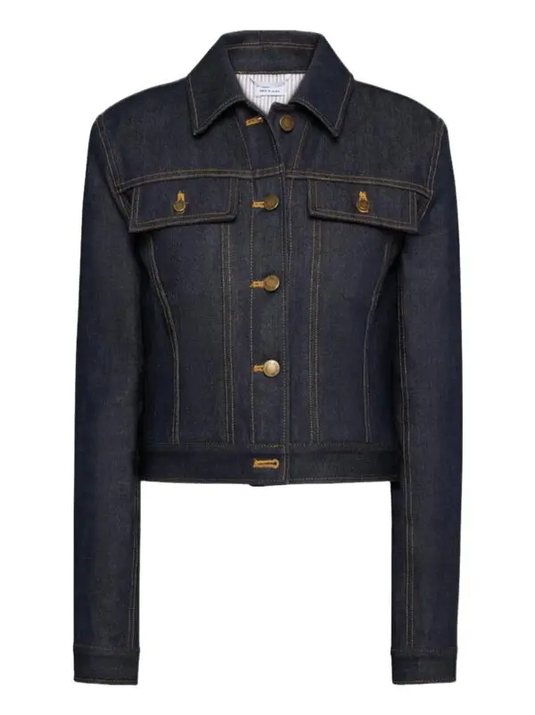 Thom Browne Buttoned Denim Jacket - Navy Blue