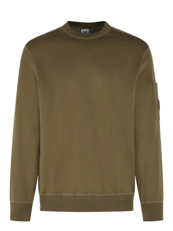 C.P. COMPANY Knitted Jumper With Lens Detail - Green