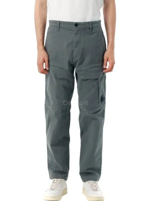 C.P. COMPANY Stretch Sateen Loose Fit Cargo Pants - Black