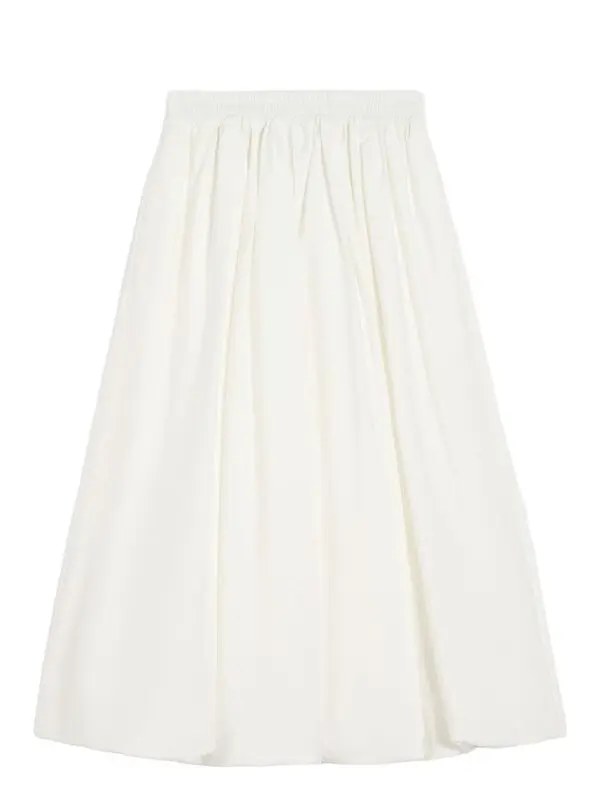 Max Mara Pleated Balloon Hem Maxi Skirt - Ivory White