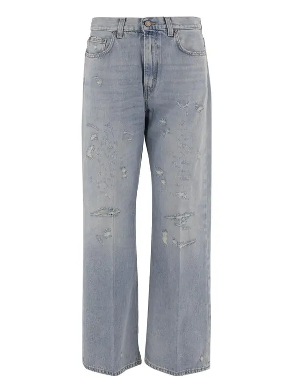HAIKURE Winny Distressed Straight-leg Jeans - Gray