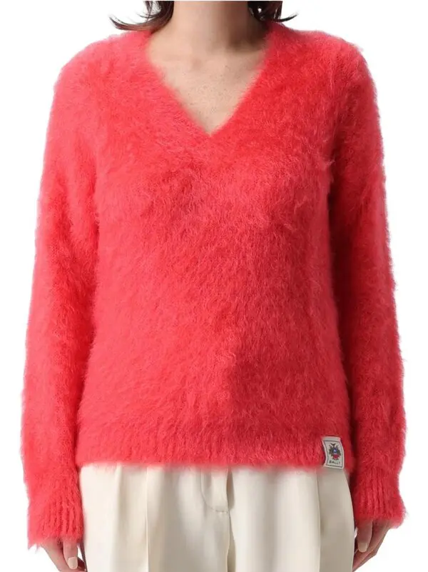 Bally V-neck Sweater - Red