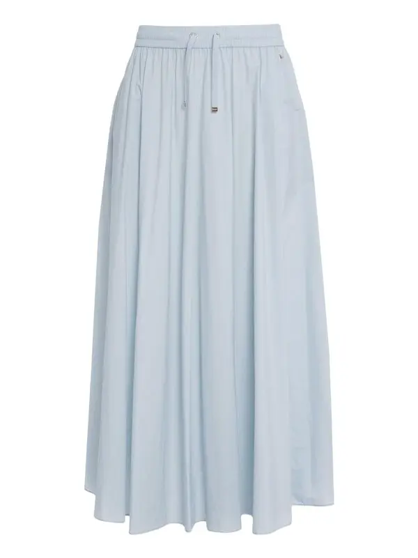 Herno Drawstring Pleat Detailed Maxi Skirt - Light Blue