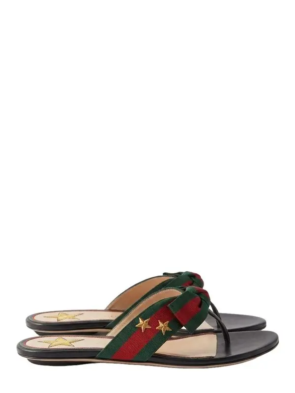 Gucci Logo Flip-flops - Black