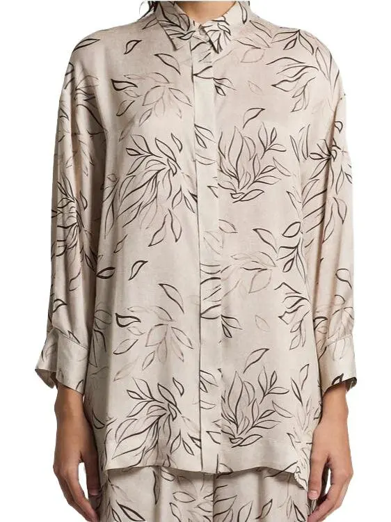 Peserico Printed Shirt - Nude