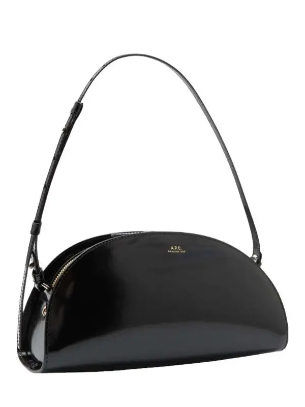A.p.c. Small Demi-lune Shoulder Bag - Black
