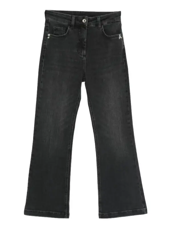 Patrizia Pepe Flared Cotton Denim Jeans - Black Wash