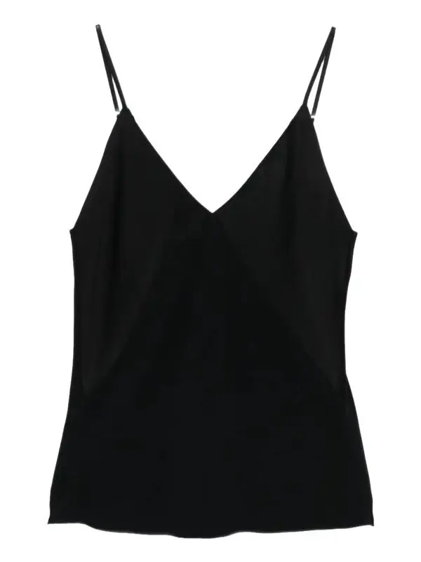 FORTE_FORTE V-neck Strappy Camisole - Black