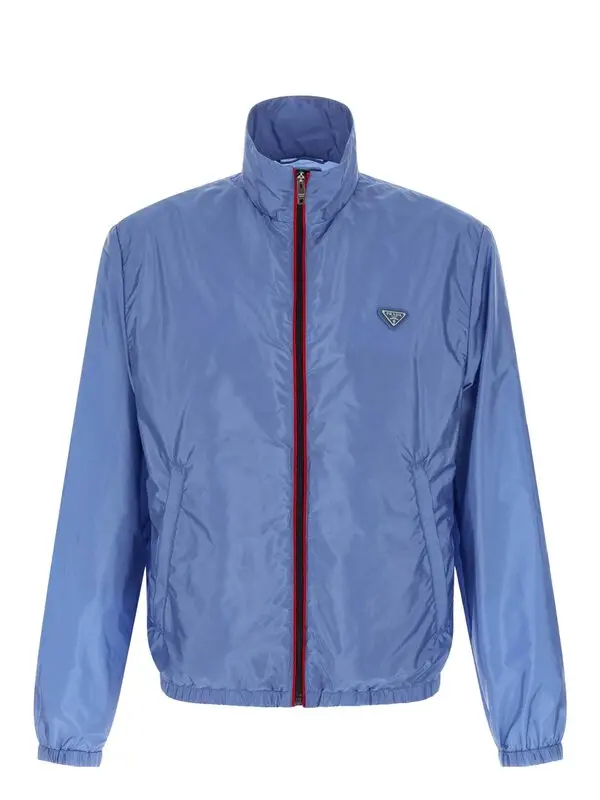 Prada High-neck Zip Nylon Jacket - Blue