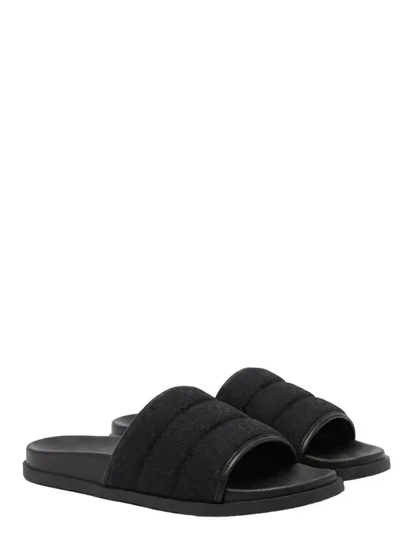 Gucci Padded Gg Sandals - Black