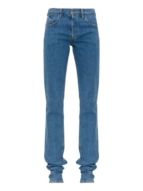 Attico Logo-patch Denim Jeans - Blue