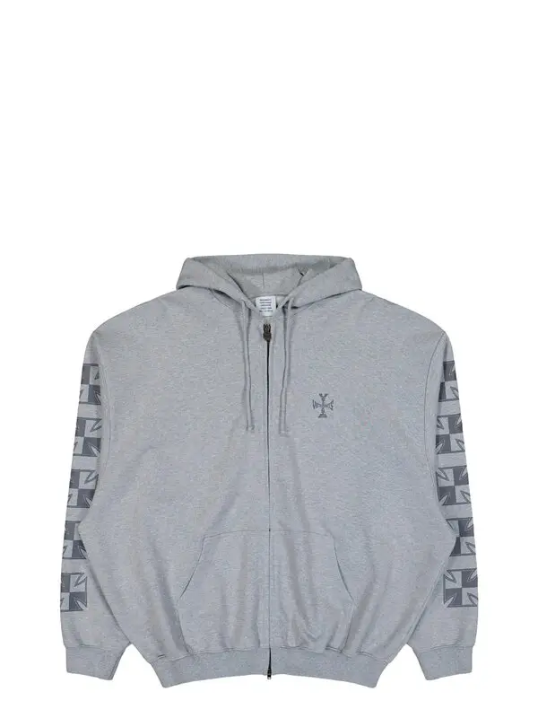 Vetements Logo Zip-up Hoodie - Grey