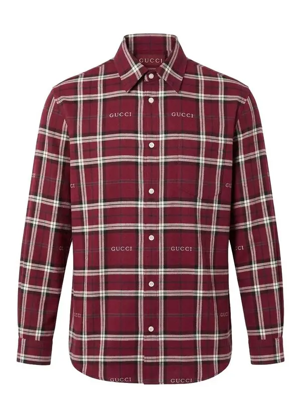 Gucci Tartan Jacquard Shirt - Red