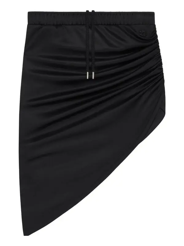 COURREGES Asymmetrical Draped Midi Skirt - Black