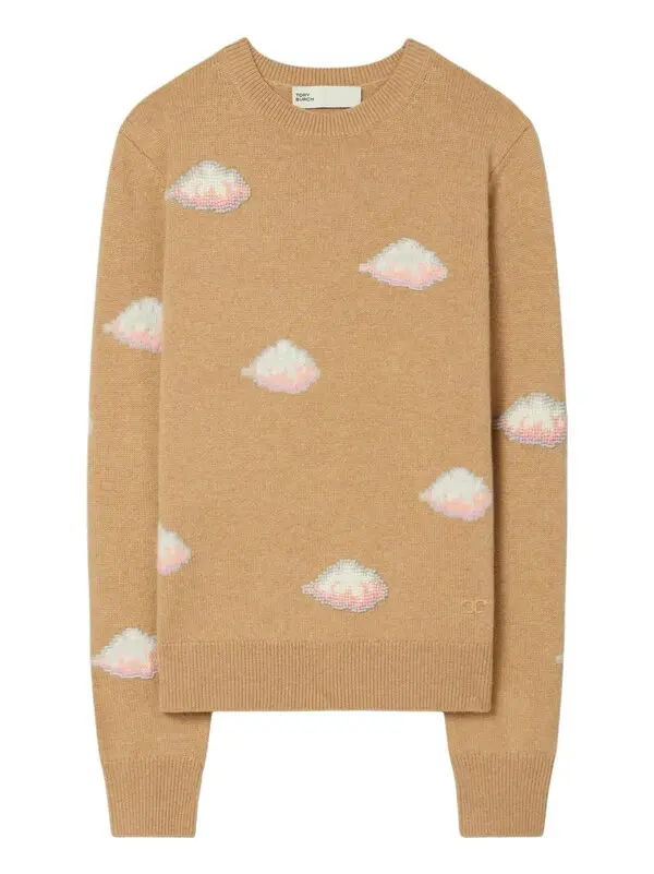 Tory Burch Cashmere Cloud Sweater - Camel