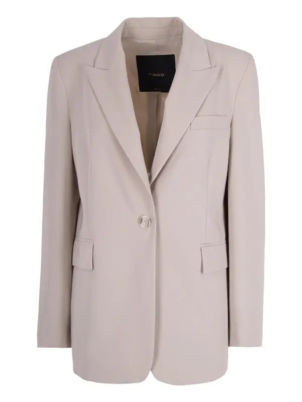 Pinko Single-button Blazer - Nude