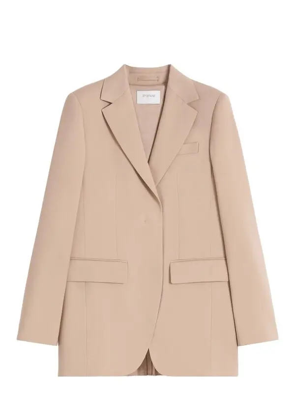 Sportmax Mela Pleated Detail Blazer - Nude