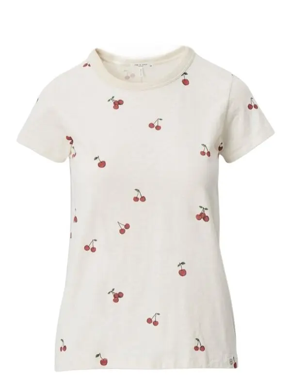 Rag & Bone Cherry-printed Crewneck T-shirt - White
