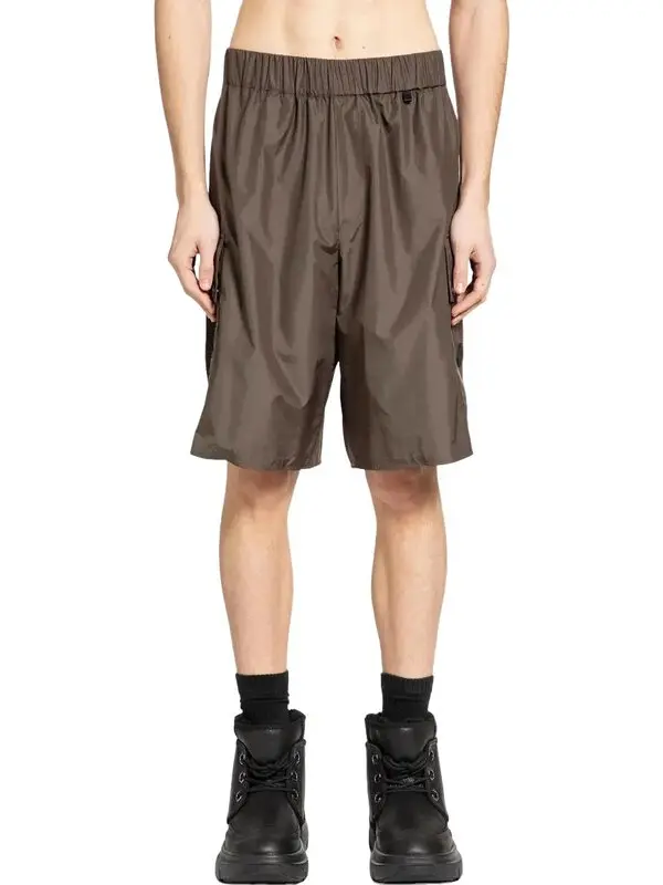 Moncler Elastic Waist Cargo Shorts - Brown