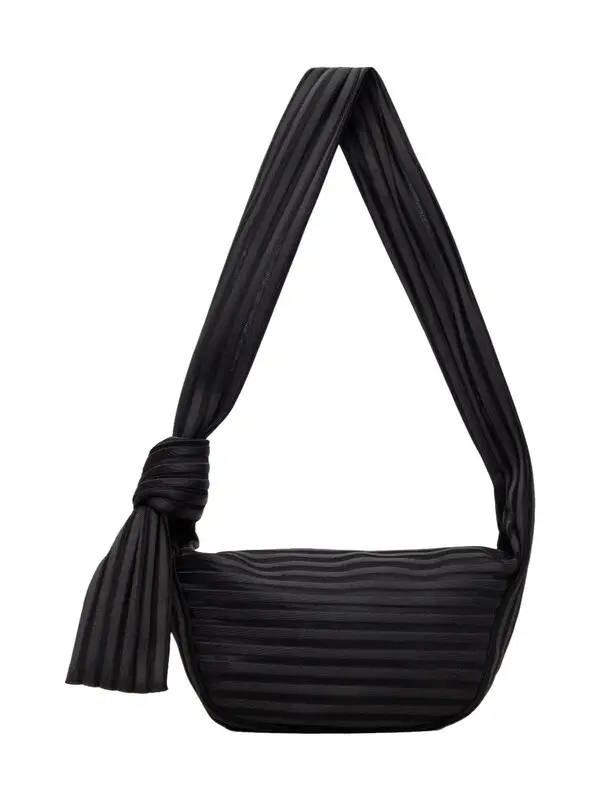 Issey Miyake Linear Knit Shoulder Bag - Black