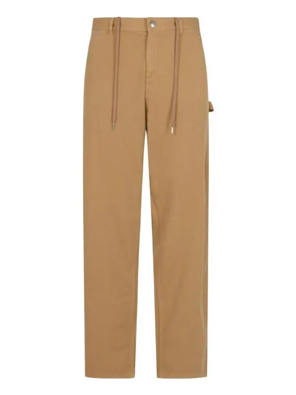 Moncler Gabardine Cargo Trousers - Camel