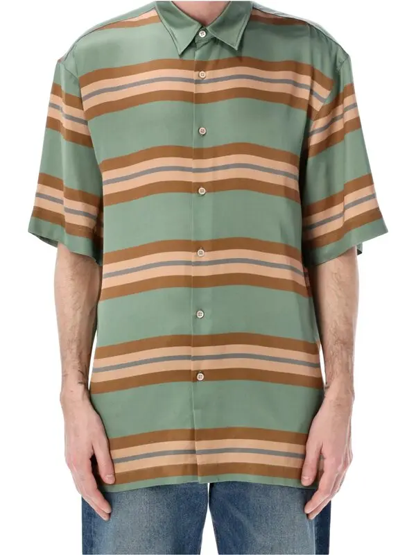 Dries Van Noten Cassidye Stripe Short-sleeve Shirt - Multicolor